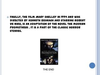 Frankenstein in the cinema. | PPTX