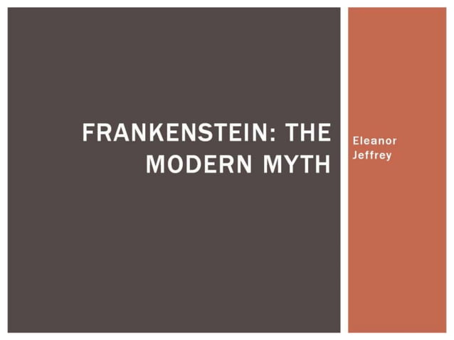 Frankenstein: the modern myth, A2 media analysis | PPT