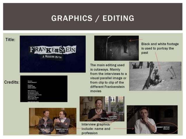 Frankenstein: the modern myth, A2 media analysis | PPT