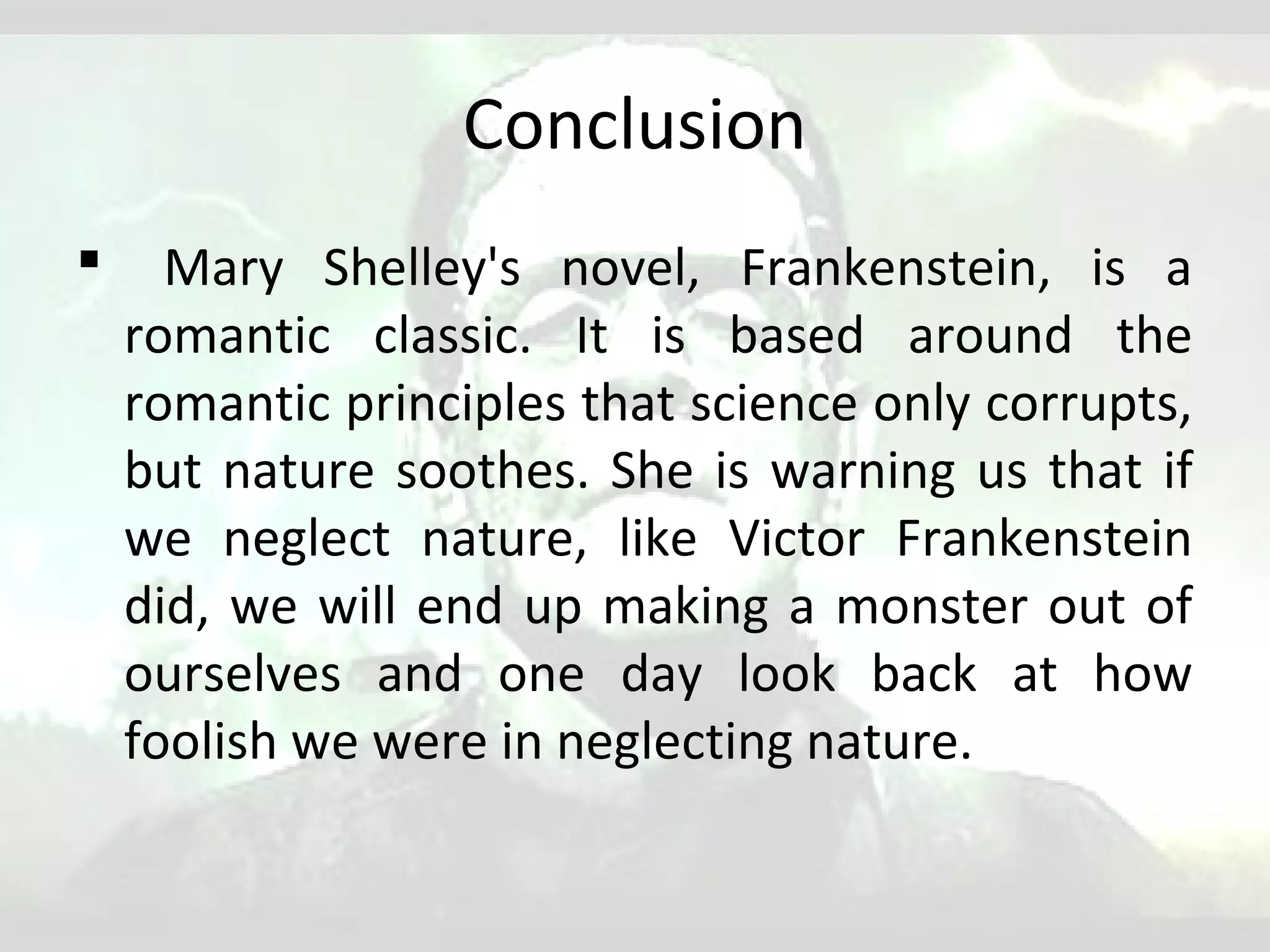 Romanticism in Frankenstein | PPT