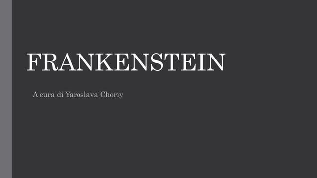 Frankenstein by Mary Shelley | PPTX