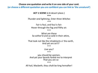 Frankenstein and macbeth | PPTX
