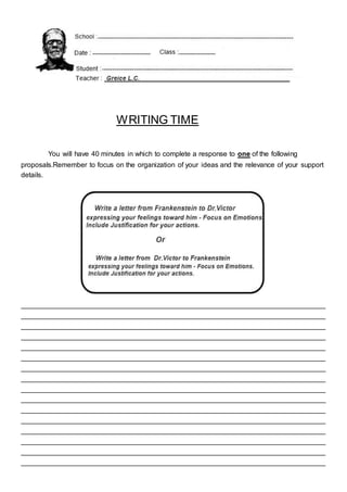 Frankenstein activities | PDF