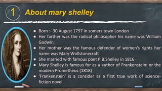 "Frankenstein" by Mary Shelley as a Modern work | PPT