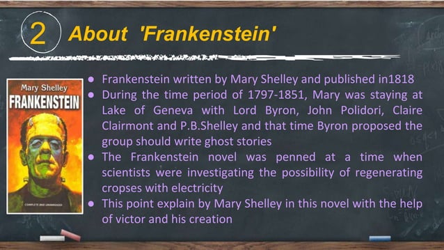 "Frankenstein" by Mary Shelley as a Modern work | PPT
