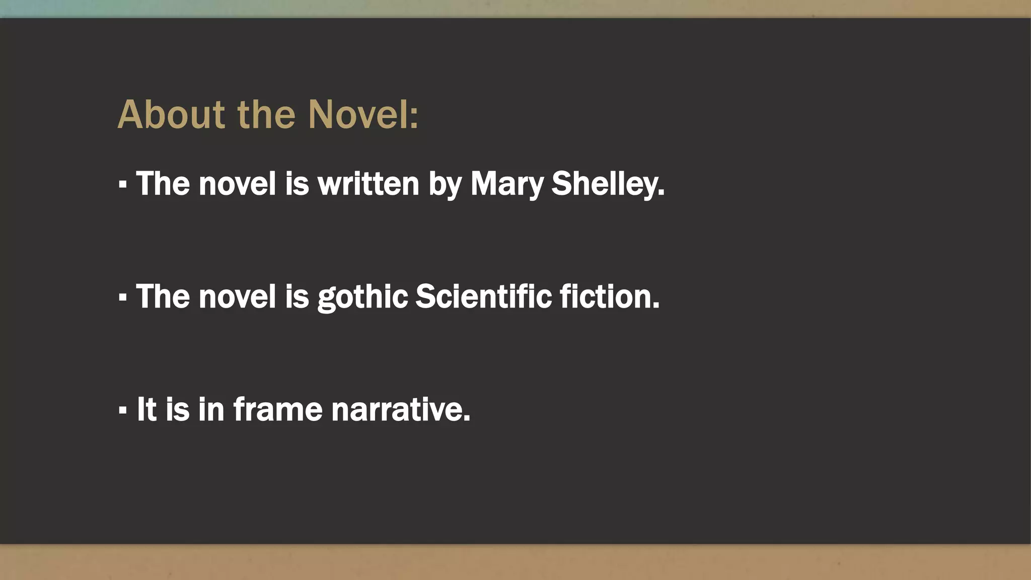 Frankenstein by Mary Shelley | PPTX