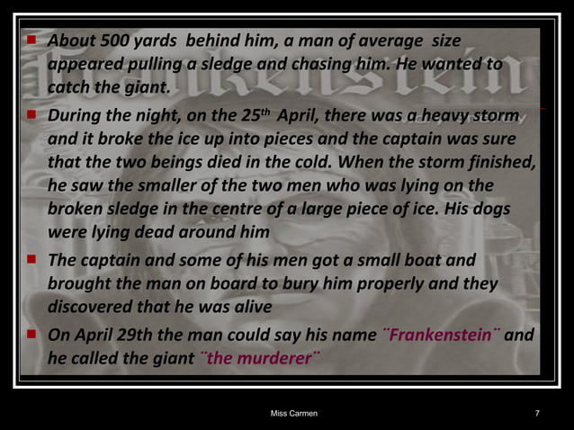 Frankenstein ch 1 4 | PPT