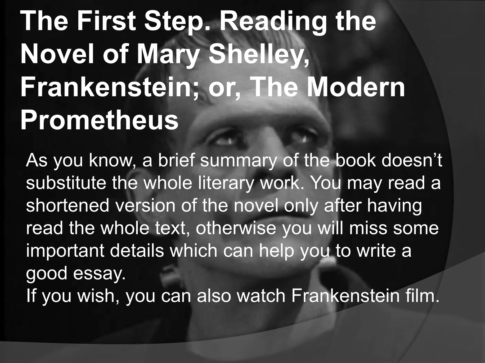 Frankenstein essay | PPTX