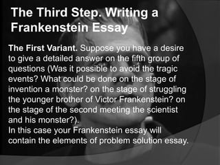 Frankenstein essay | PPTX
