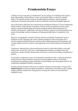 Frankenstein Essays.pdf
