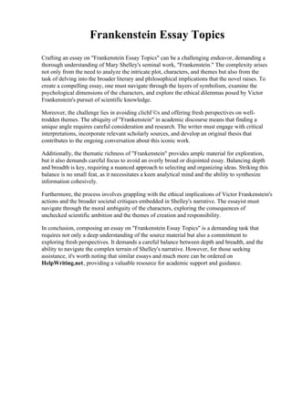 Frankenstein Essay Topics.pdf