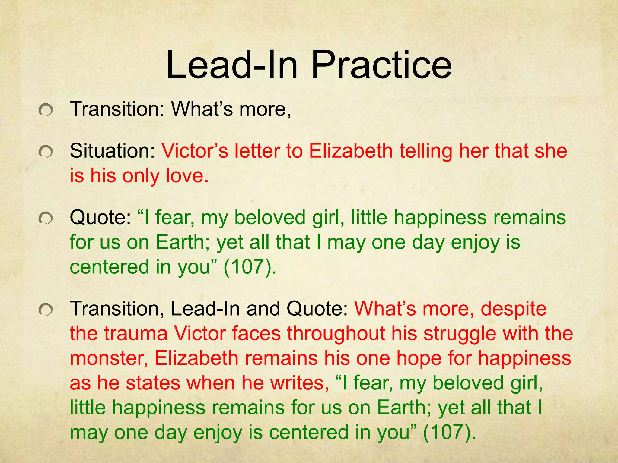 Frankenstein essay writing tips | PPT