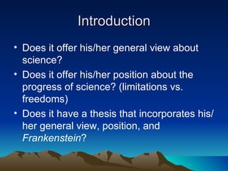 Frankenstein Outline | PPT