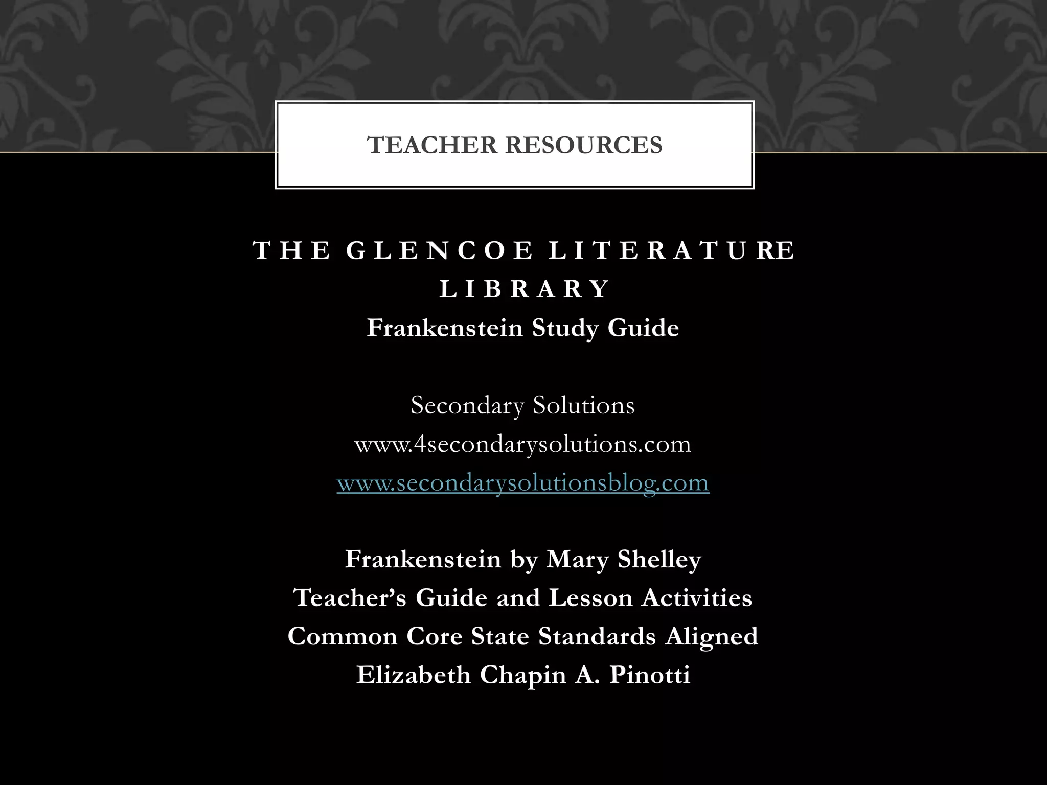 Frankenstein power point | PPTX