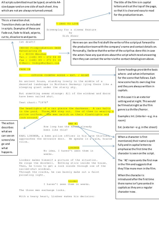 Frankenstein script analysis