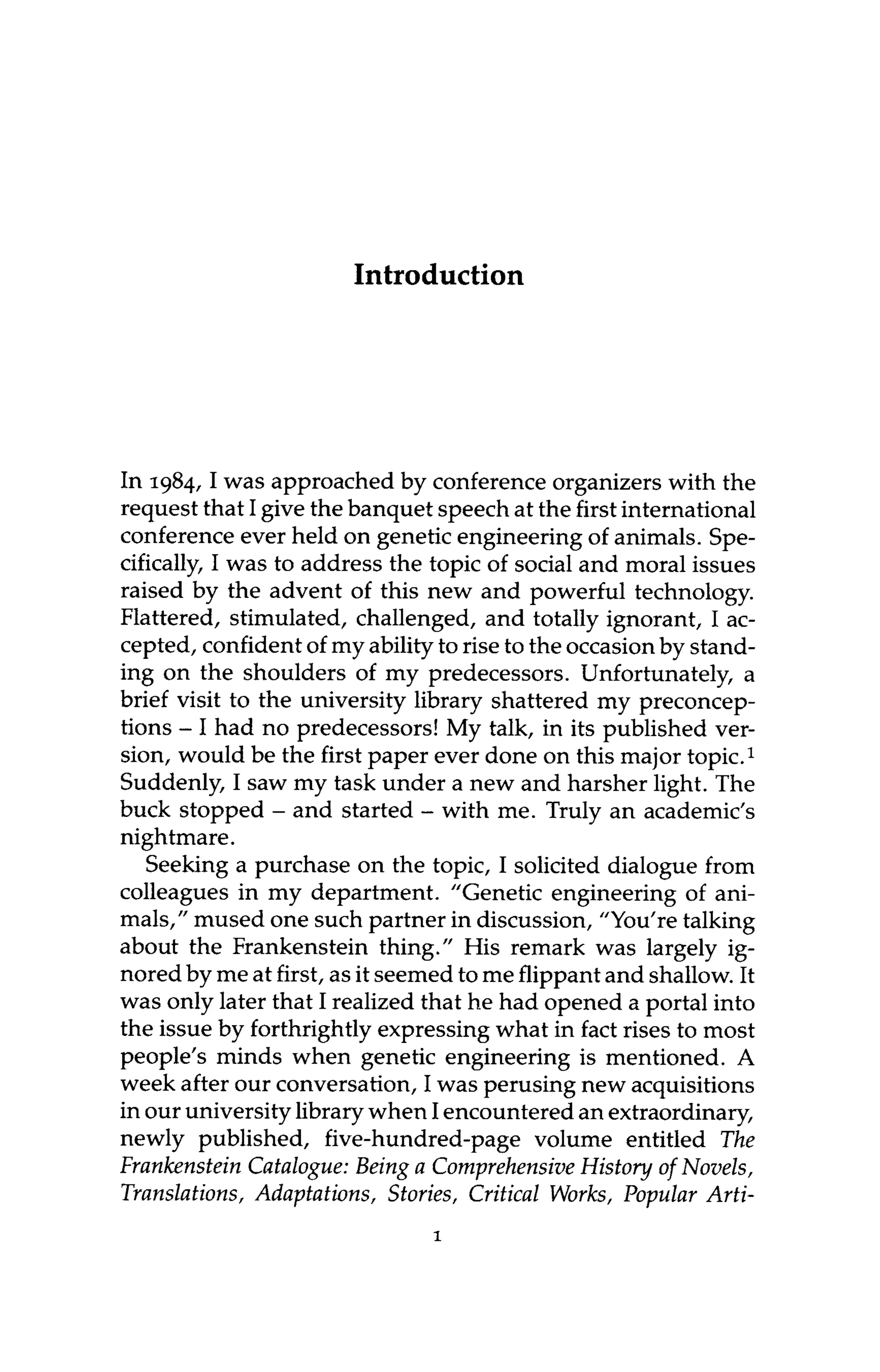 Frankenstein syndrome bernard rollin | PDF