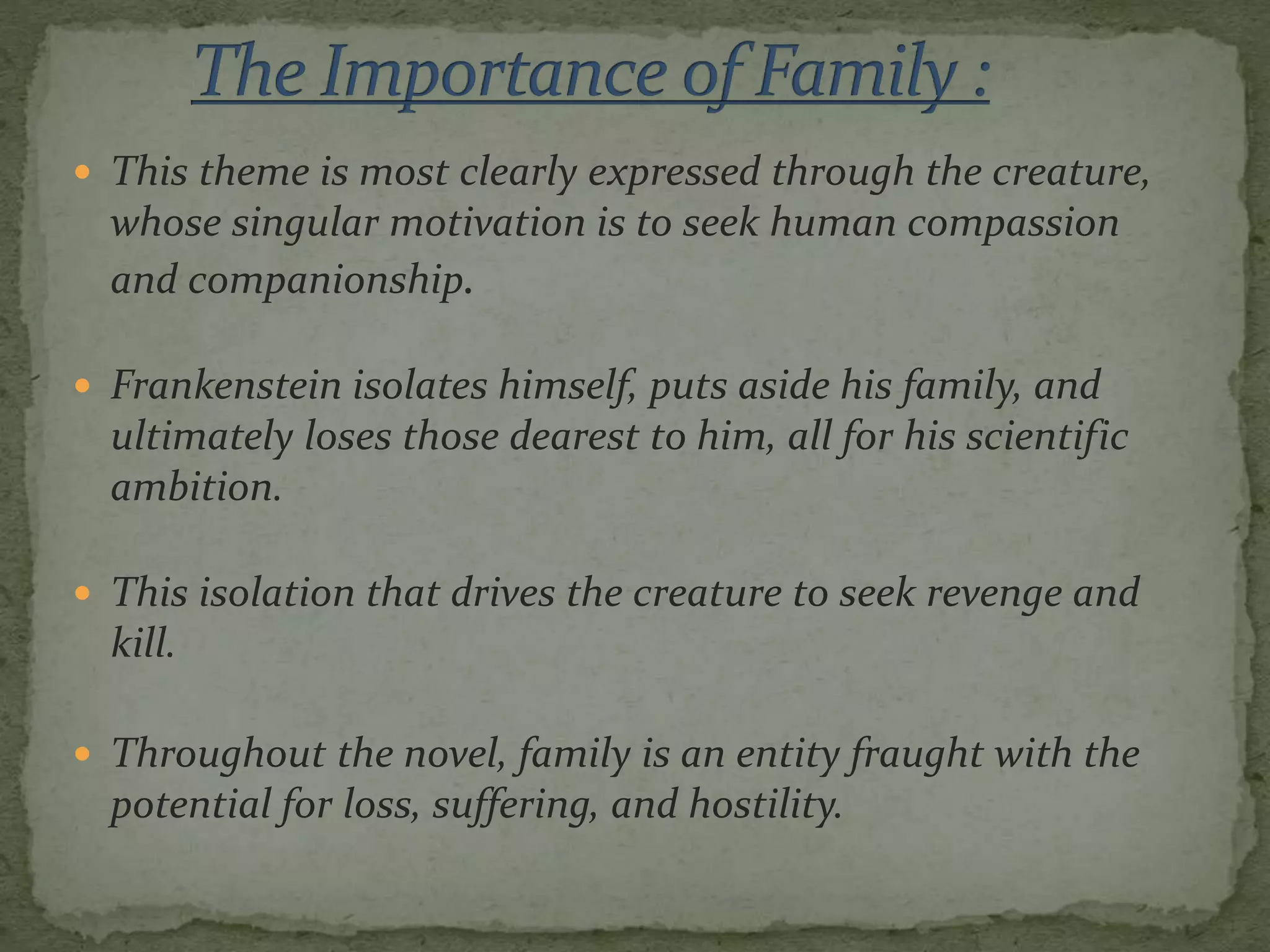 Frankenstein themes symbol and literary devices | PPT