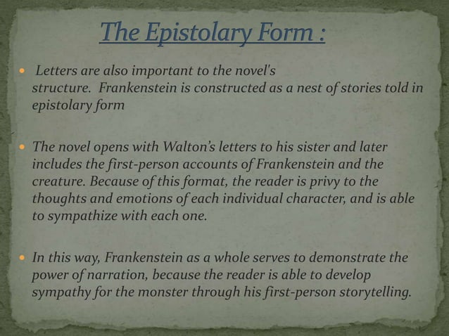 Frankenstein themes symbol and literary devices | PPT