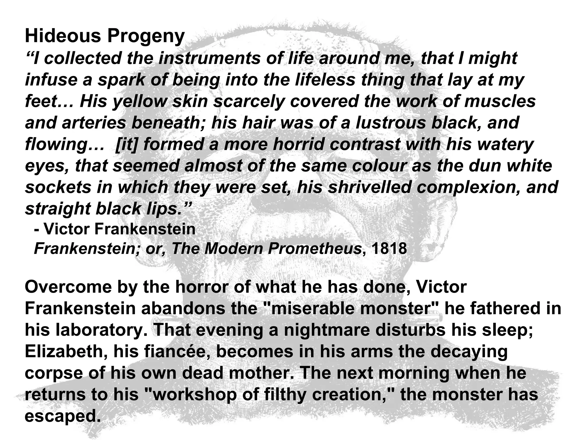 Frankenstein the modern prometheus | PPT | Science Fiction | Genres
