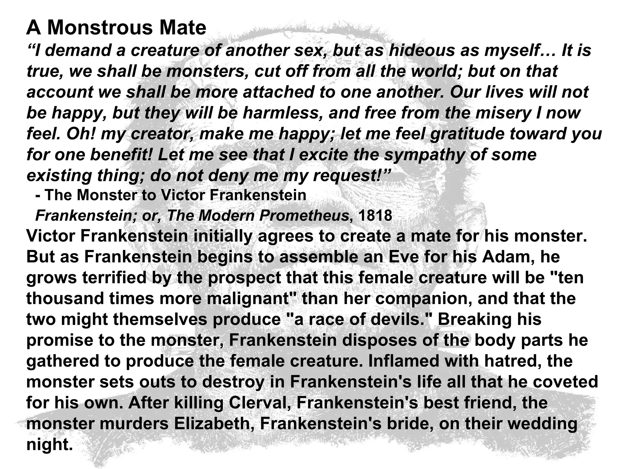 Frankenstein the modern prometheus | PPT | Science Fiction | Genres