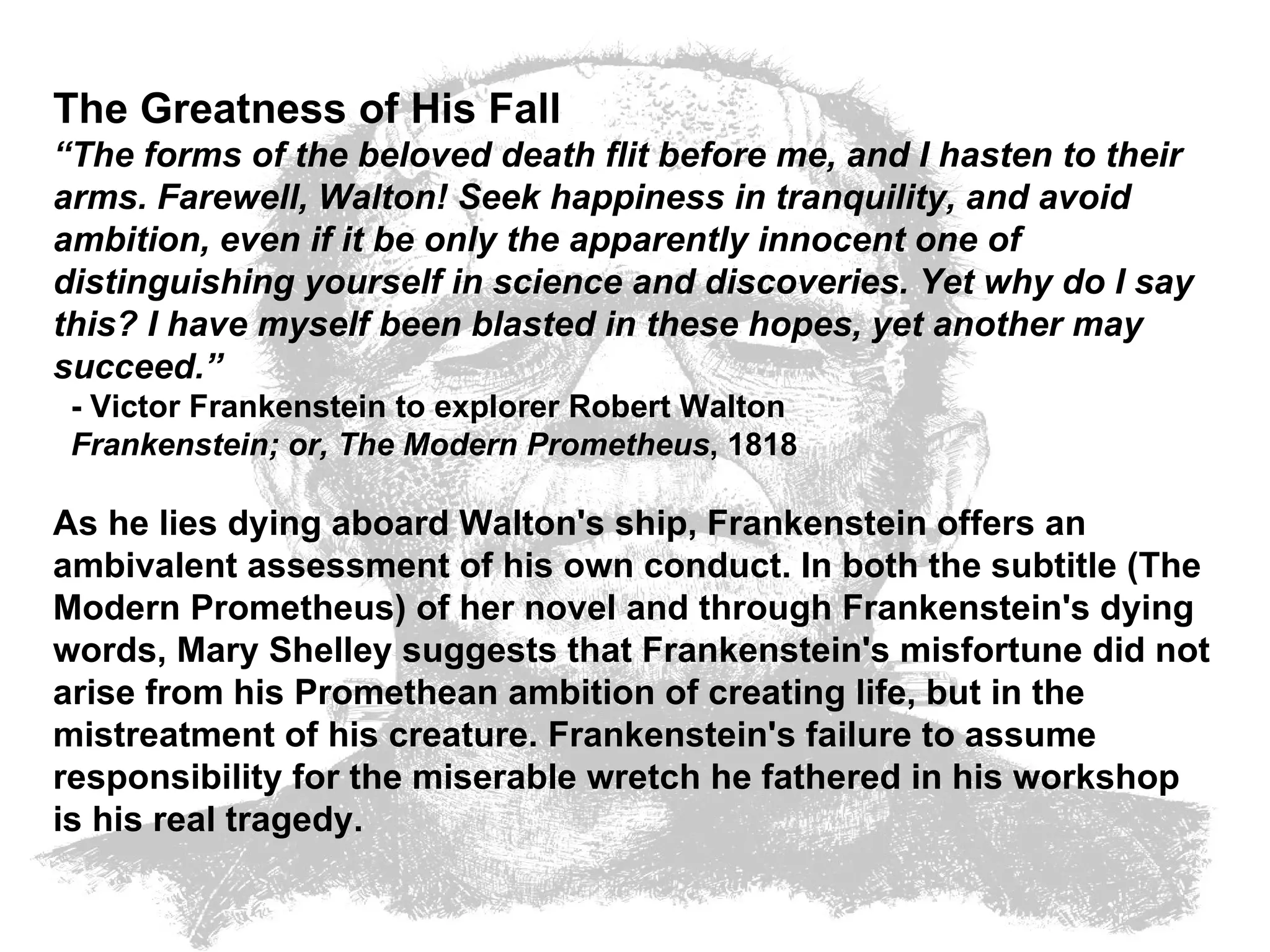 Frankenstein the modern prometheus | PPT | Science Fiction | Genres