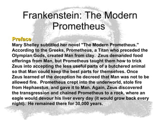 Frankenstein the modern prometheus | PPT | Science Fiction | Genres