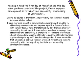 Frankfinn personality-development-assignment-1224668387766709-8 | PPT