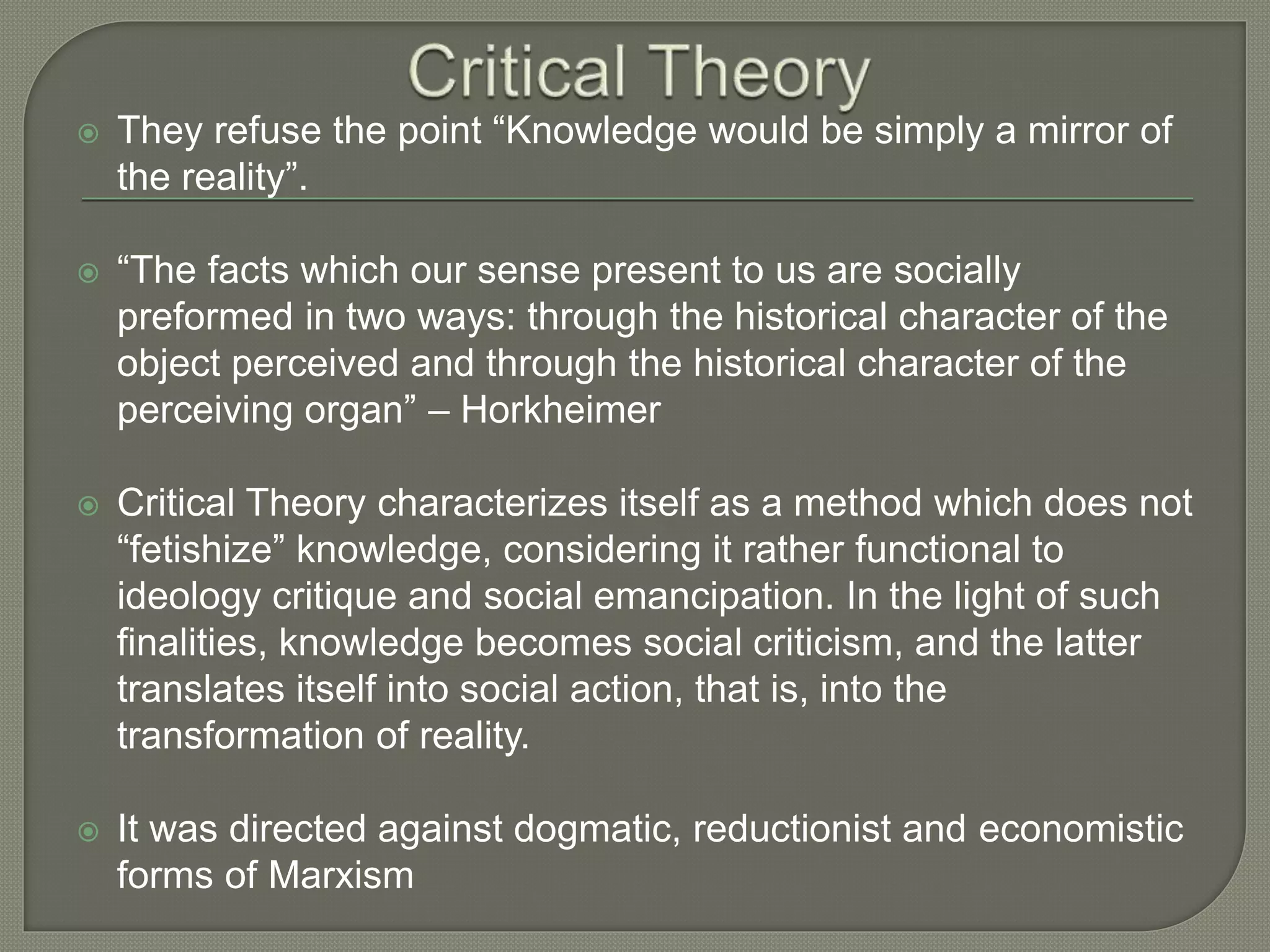 Frankfurt school theory | PPTX