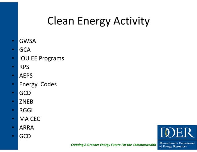Frank Gorke, Massachusetts Department of Energy Resources | PPT