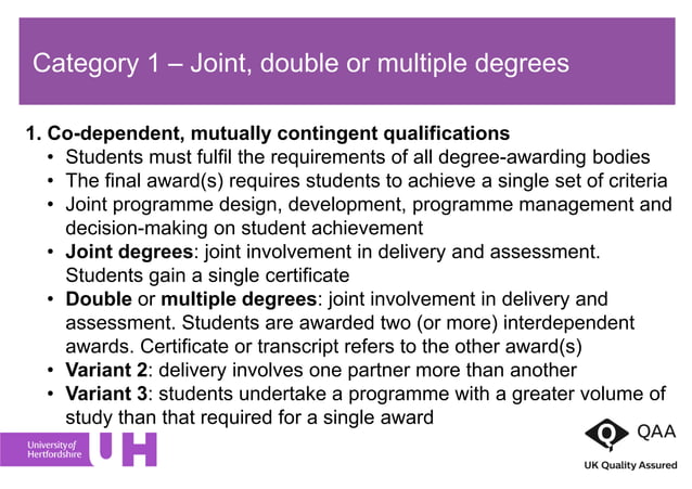 Frank Haddleton - The Quality Assurance of Dual and Joint ...