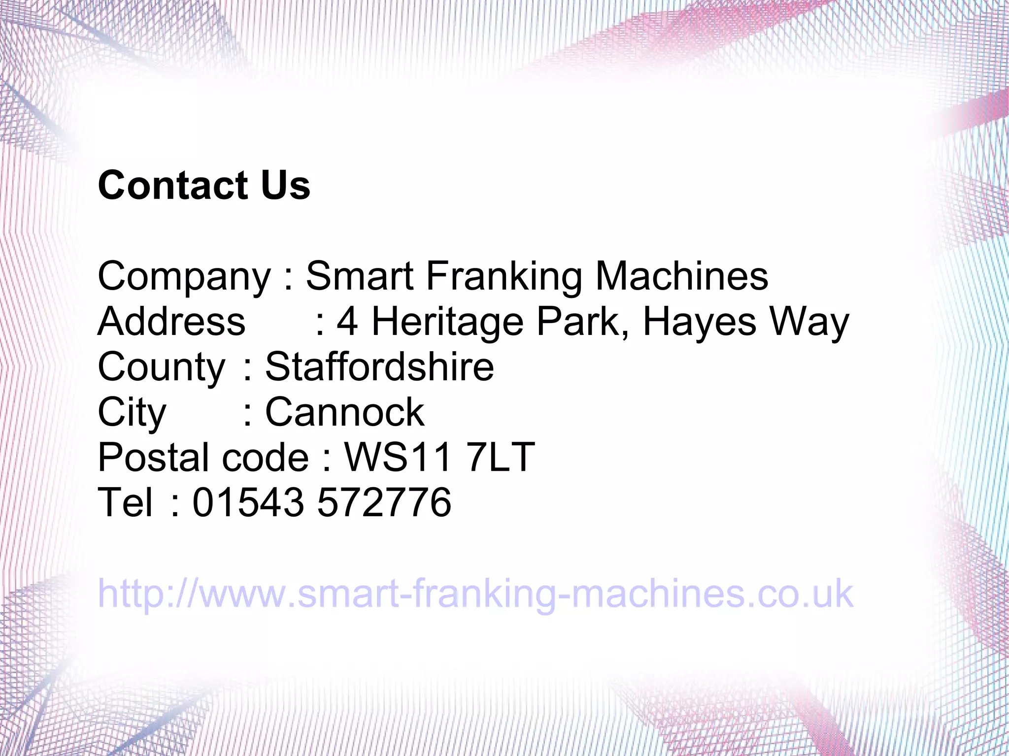 Franking machine | PPT
