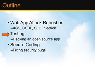 Securing Java EE Web Apps | PPT | Web Development | Internet