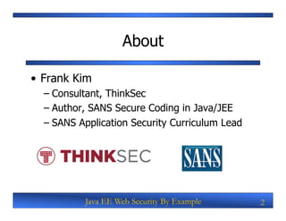 Java EE Web Security By Example: Frank Kim | PDF