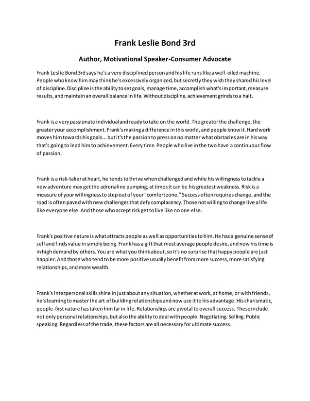 Frank Leslie Bond Third | DOCX