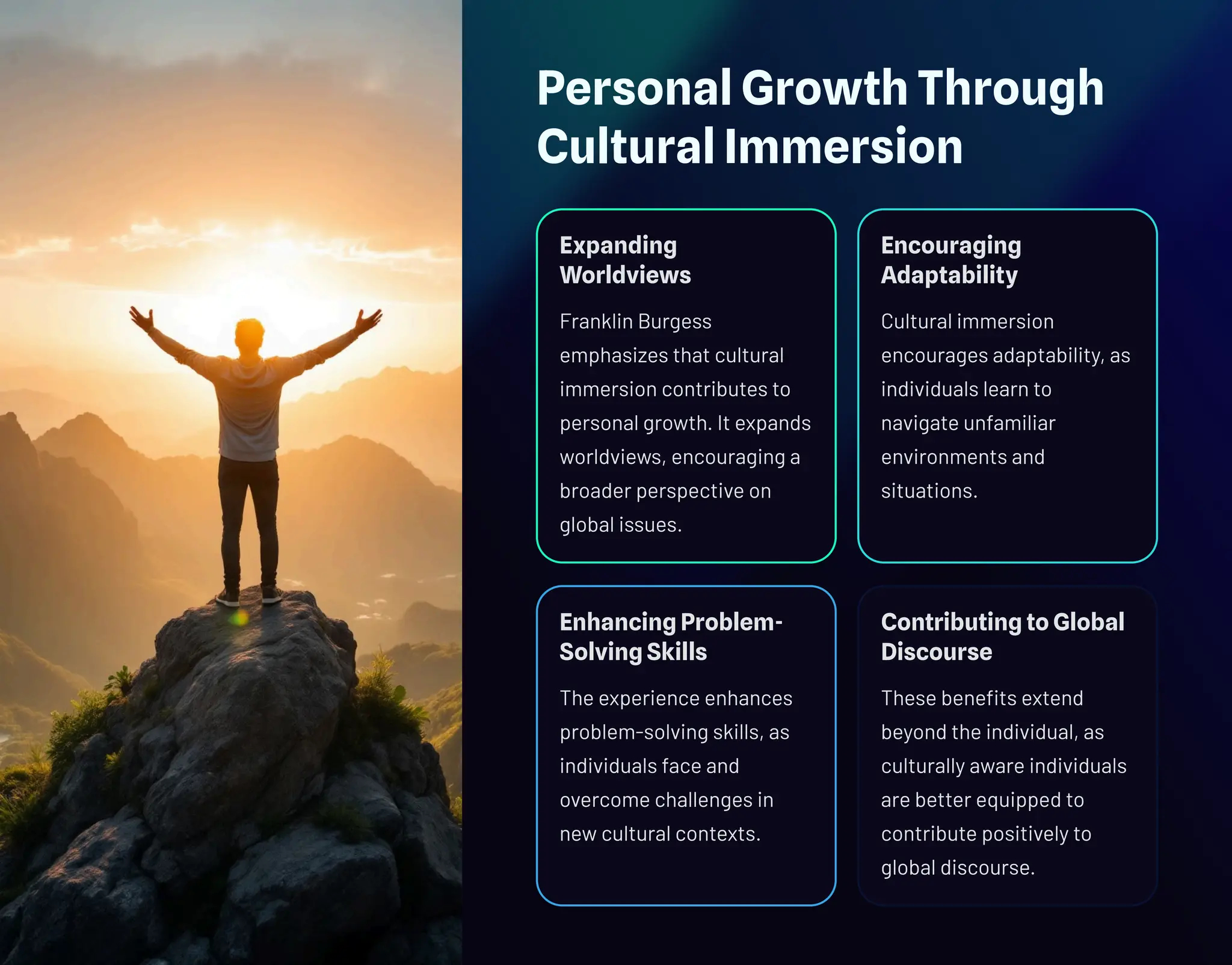 Franklin Burgess - Cultural Immersion as a Pathway to Global ...