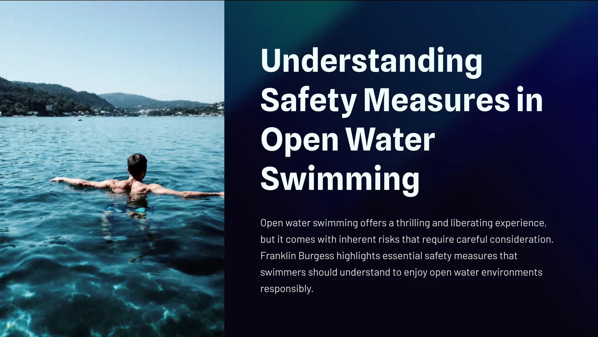 Franklin Burgess - Understanding Safety Measures in Open Water Swimming ...