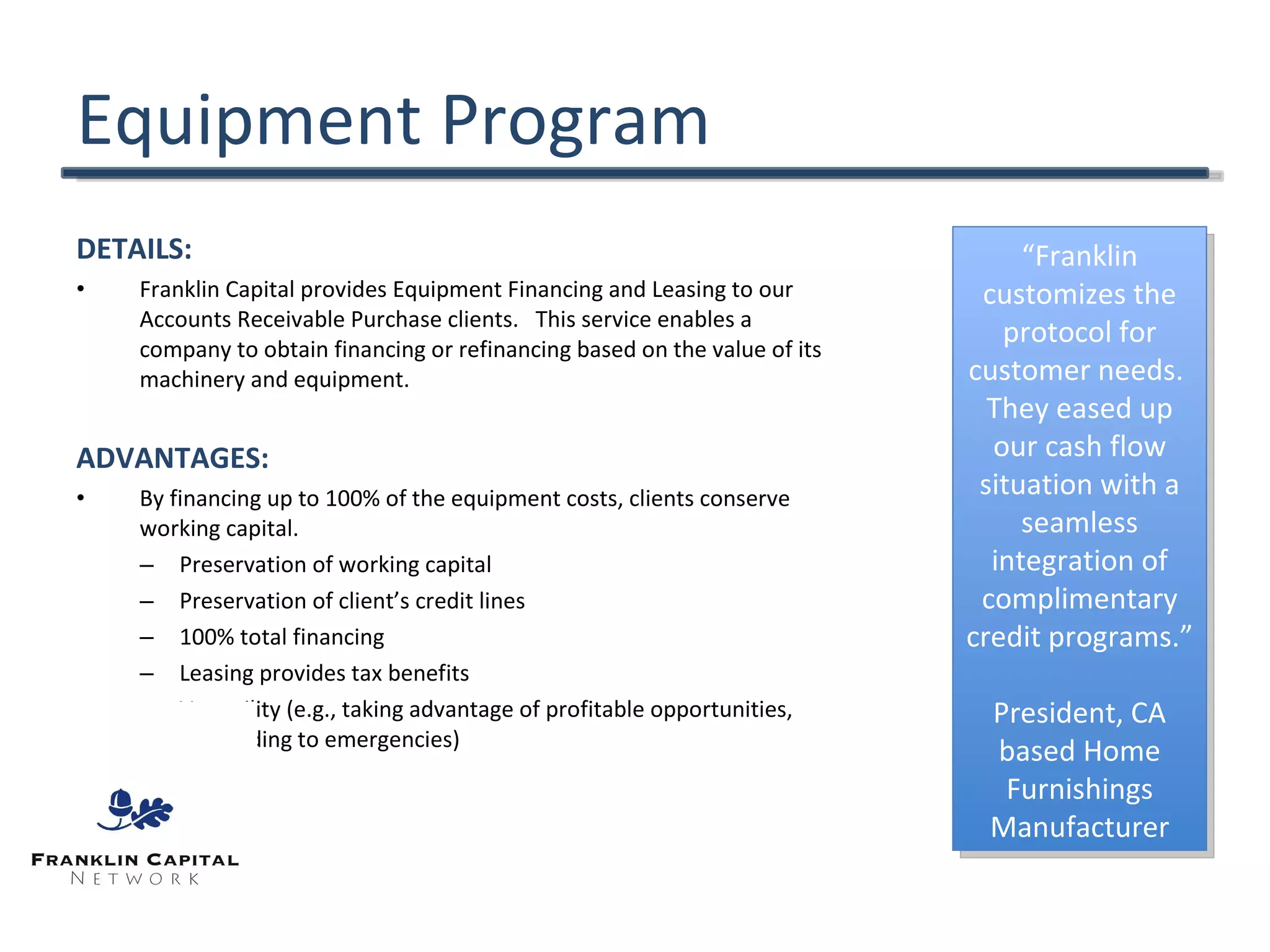 Franklin Capital Presentation | PPT