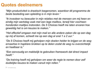 Franklin Covey medewerkers in Het Nieuwe Werken | PPTX