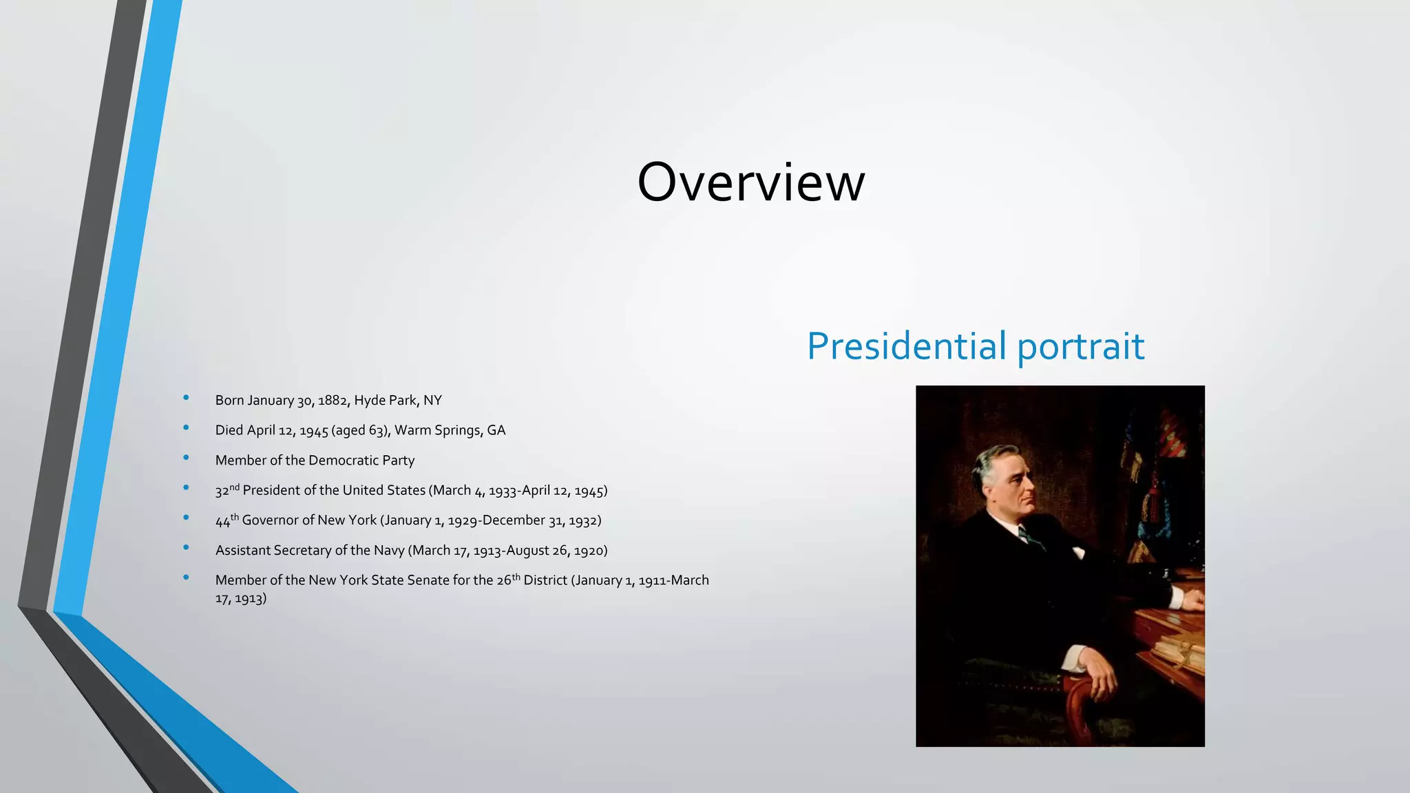 Franklin D. Roosevelt (1882-1945) | PPTX