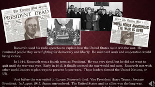 Franklin Delano Roosevelt Biography | PPTX