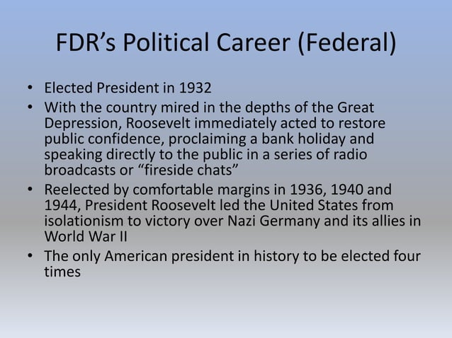 Franklin delano roosevelt ppt | PPTX
