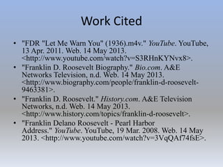 Franklin delano roosevelt ppt | PPTX