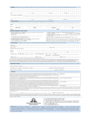Franklin templeton mutual fund common application form with kim | PDF