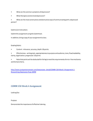 Franklin university comm 150 assignment help | DOCX