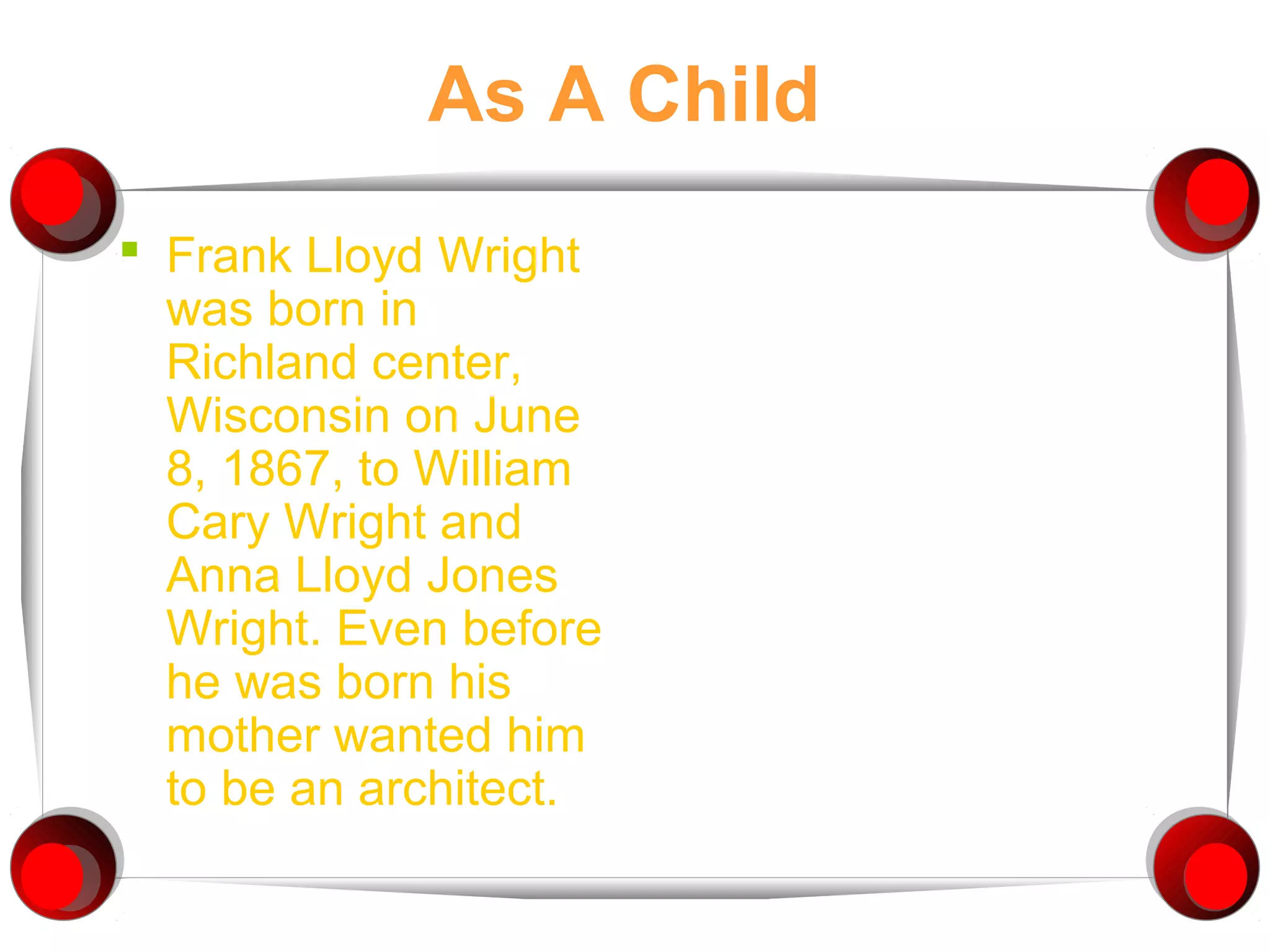 Frank lloyd wright | PPT