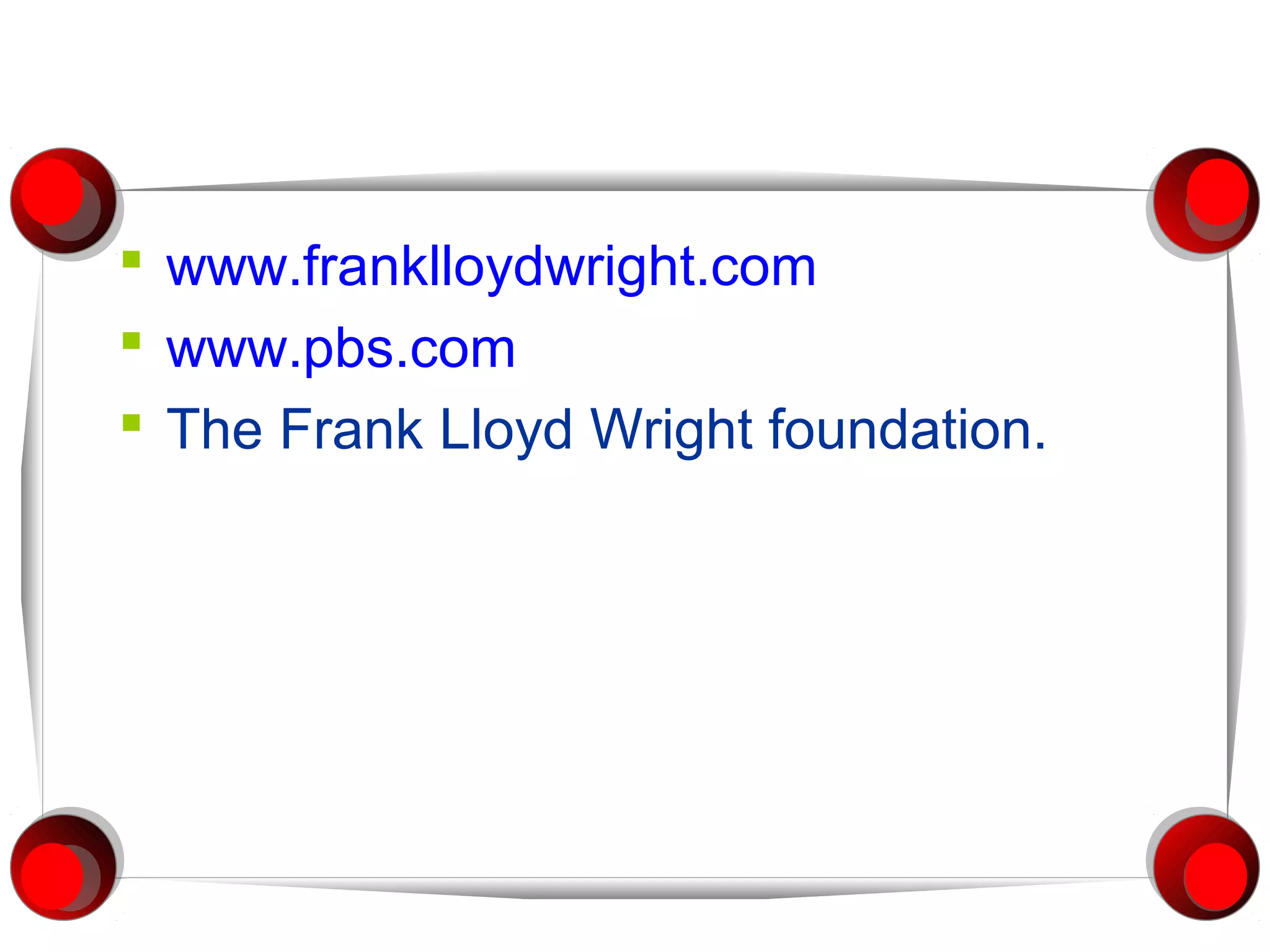 Frank lloyd wright | PPT