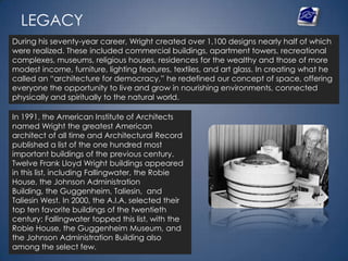 Fran k lloyd wright | PPTX