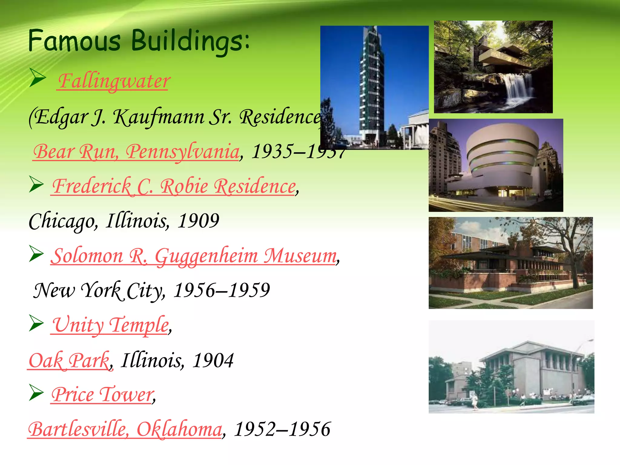 Frank lloyd wright | PPTX