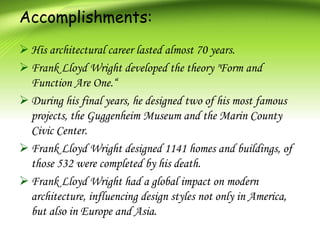 Frank lloyd wright | PPTX