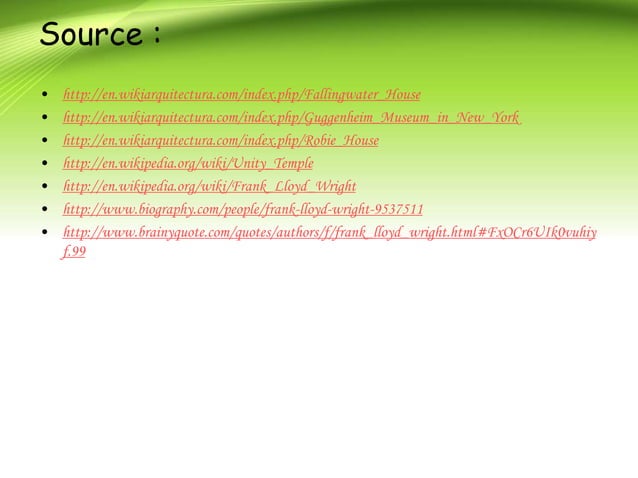 Frank lloyd wright | PPTX